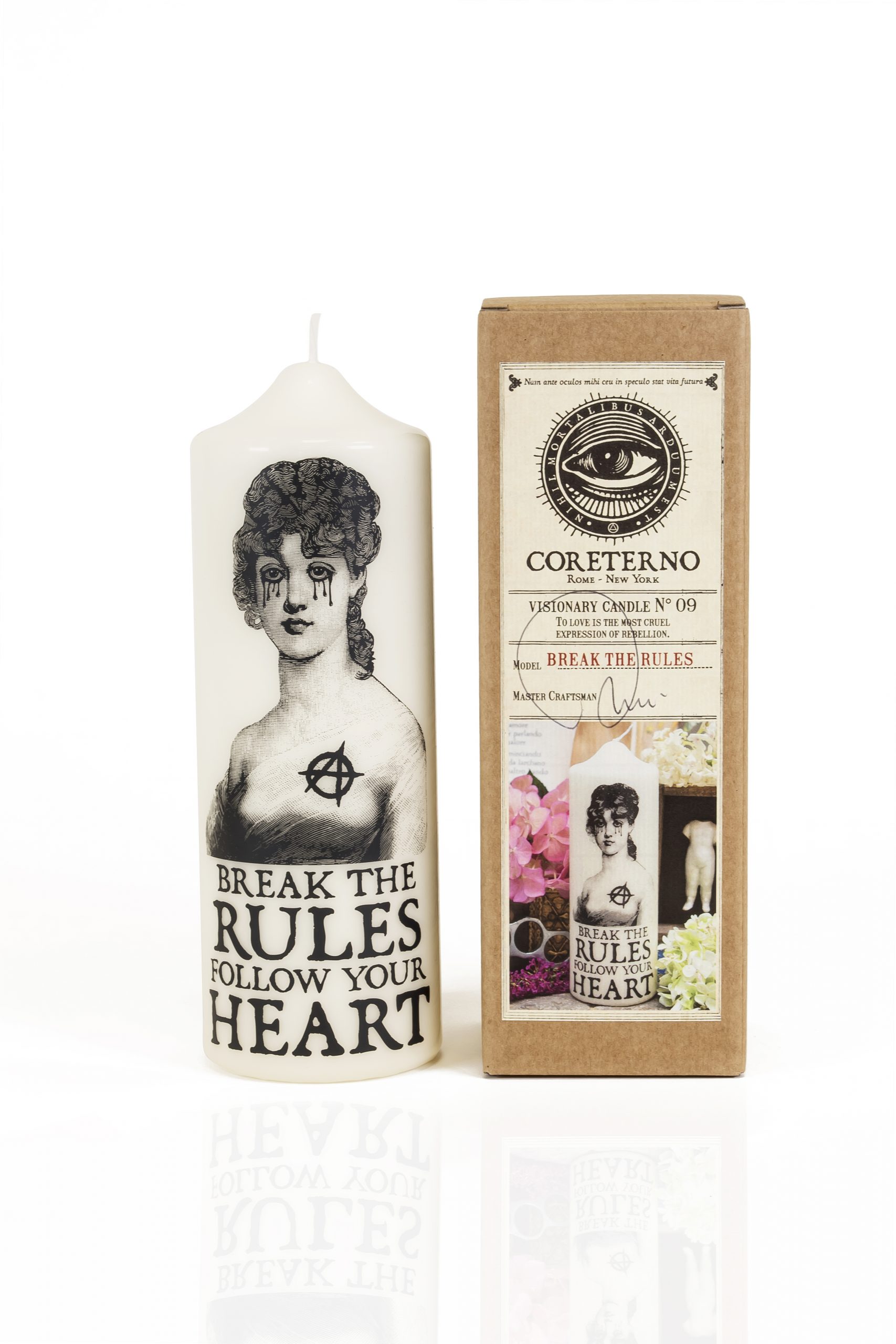 CORETERNO * Visionary Pillar Candle * Break The Rules | Arti Urbane